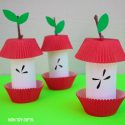 Paper Roll Apple Core Craft For Kids - Fall/ Autumn Craft