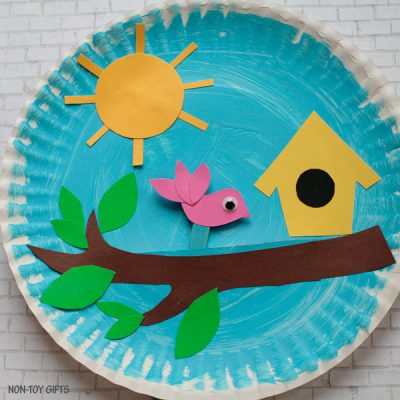 Paper Birdhouse Craft PRINTABLE For Kids - Non-Toy Gifts