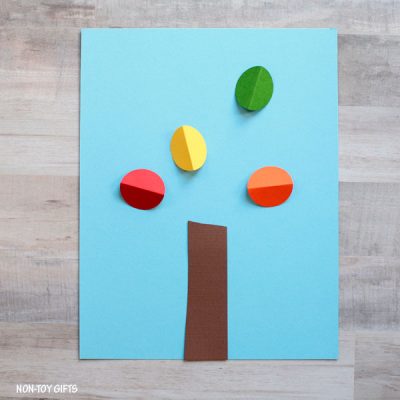 3D Fall Tree Paper Craft For Kids To Make This Autumn