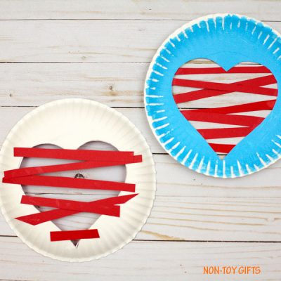 Paper Plate and Paper Strip Hearts - Non-Toy Gifts