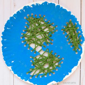 Paper Plate Earth Threading Craft for Kids - Non-Toy Gifts