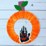 Handprint Pumpkin Jack'O'Lantern Halloween Craft For Kids