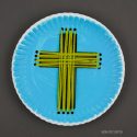 Paper Plate Yarn Cross Craft For Kids - Easter Craft