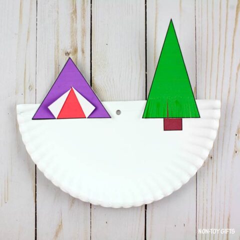 Paper Plate Camping Craft with FREE TEMPLATE - Summer Craft