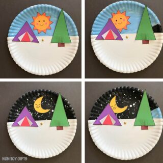 Paper Plate Camping Craft with FREE TEMPLATE - Summer Craft