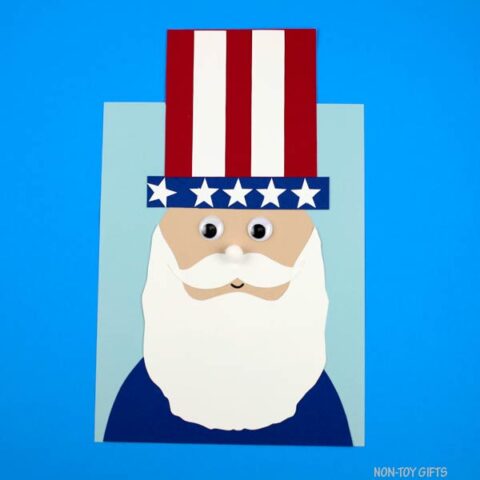 Uncle Sam Craft For Kids - Easy 4th of July Craft With Template
