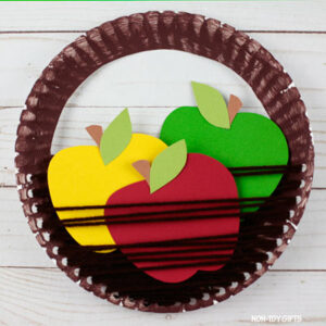 Apple Basket Craft For Kids - Fall Craft With FREE Template