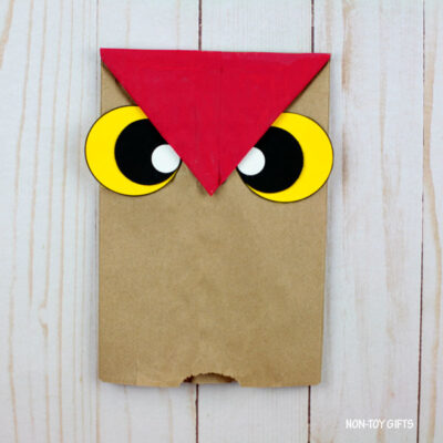 Paper Bag Owl Craft For Kids - Fall Craft with Owl Template
