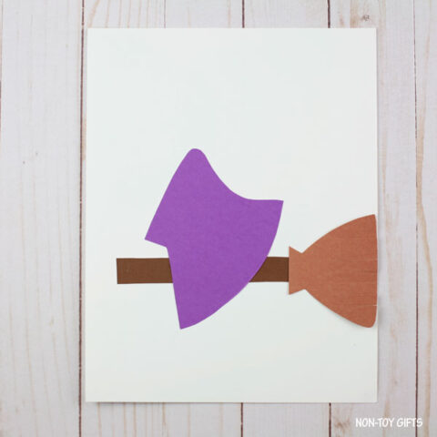 Flying Witch Craft For Kids - Halloween Craft With Template
