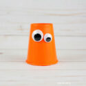 Paper Cup Spiders With Glowing Noses - Halloween Craft