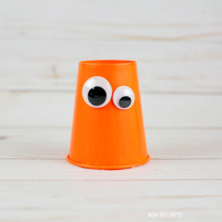 Paper Cup Spiders With Glowing Noses - Halloween Craft
