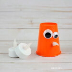 Paper Cup Spiders With Glowing Noses - Halloween Craft