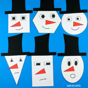 Shape Snowman Craft with PRINTABLE Template