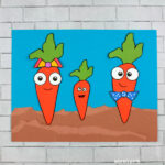 Carrot Family Craft - Spring Garden Craft With Template