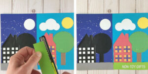 House Day and Night Craft With Printable Template