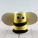 Paper Cup Bee WIndsocks Craft For Kids - Easy Spring Craft