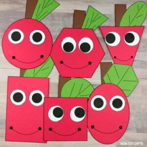 Shape Apple Mix and Match Craft - Math Craft - Non-Toy Gifts