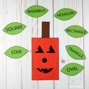 Pumpkin Shape Matching Activity with TEMPLATE - Non-Toy Gifts