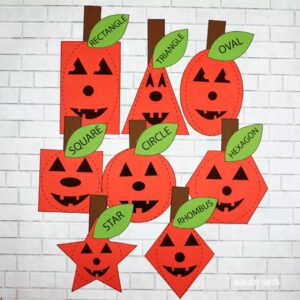 Pumpkin Shape Matching Activity with TEMPLATE - Non-Toy Gifts