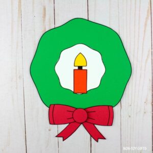 Easy Christmas Wreath Craft For Kids - Non-Toy Gifts