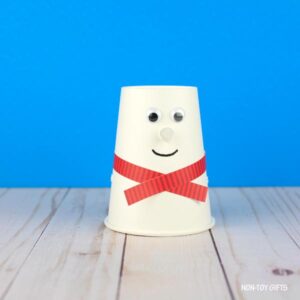 Paper Cup Snowman Craft For Kids - Non-Toy Gifts