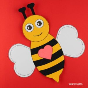 Valentine Bee Craft - Bee Mine! Valentine's Day Kids Craft - Non-Toy Gifts