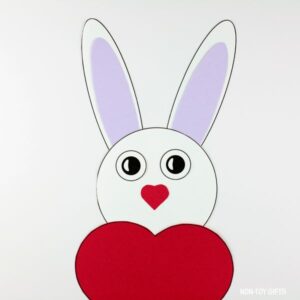 Valentine's Day Heart Bunny Craft For Kids - Non-Toy Gifts