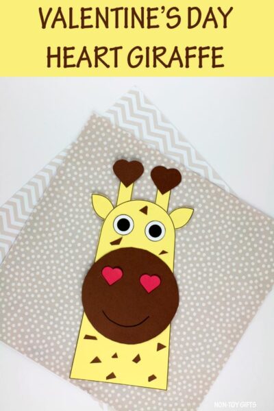 Valentine's Day Heart Giraffe Craft For Kids - Non-Toy Gifts