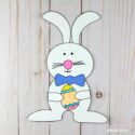Bunny Holding Easter Egg Craft For Kids - Non-Toy Gifts