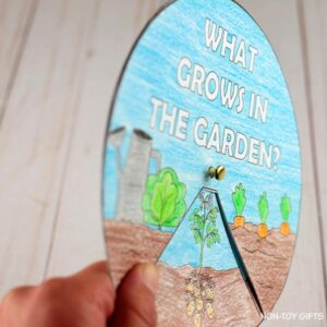 Garden Spinner Craft For Kids To Learn About Veggies - Non-Toy Gifts