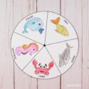 Who Lives In The Ocean? Spinner Craft For Kids - Non-Toy Gifts