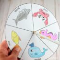 Who Lives In The Ocean? Spinner Craft For Kids - Non-Toy Gifts