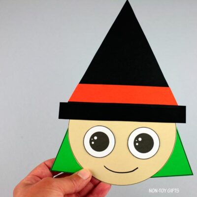 Witch Shape Craft - Halloween Math Craft - Non-Toy Gifts