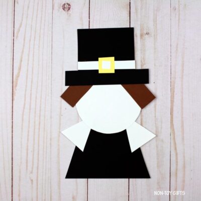 Shape Pilgrim Craft - Thanksgiving Craft For Kids - Non-Toy Gifts