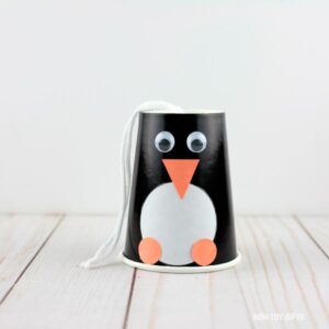 Paper Cup Penguin Windsocks Craft [Free template] - Non-Toy Gifts