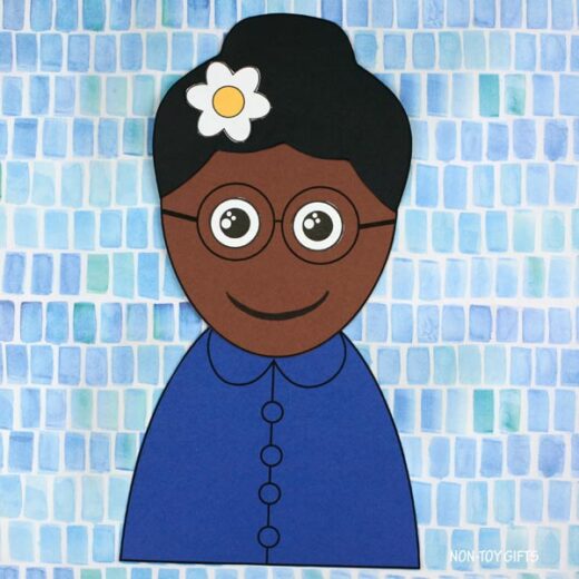 Rosa Parks Craft Printable For Black History Month - Non-Toy Gifts