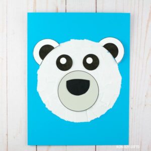 Torn Paper Polar Bear Craft For Kids - Non-Toy Gifts