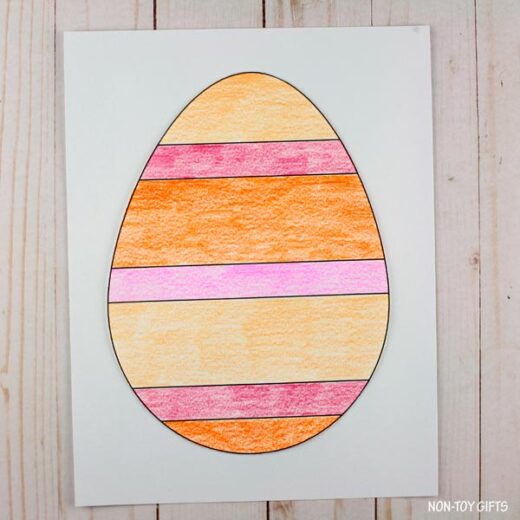 Easy Easter Egg Craft For Kids [FREE Template] - Non-Toy Gifts