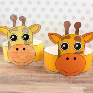 DIY Giraffe Headband Craft For Kids - Non-Toy Gifts