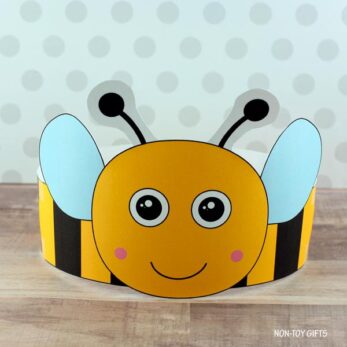 Bee Headband - DIY Spring Insect Paper Hat For Kids - Non-Toy Gifts