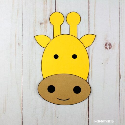 Torn Paper Giraffe Craft For Kids - Non-Toy Gifts