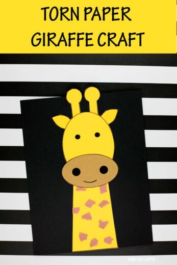 Torn Paper Giraffe Craft For Kids - Non-Toy Gifts