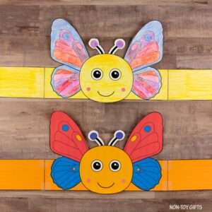Butterfly Headband - DIY Spring Insect Paper Hat For Kids - Non-Toy Gifts
