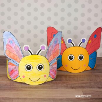 Butterfly Headband - DIY Spring Insect Paper Hat For Kids - Non-Toy Gifts