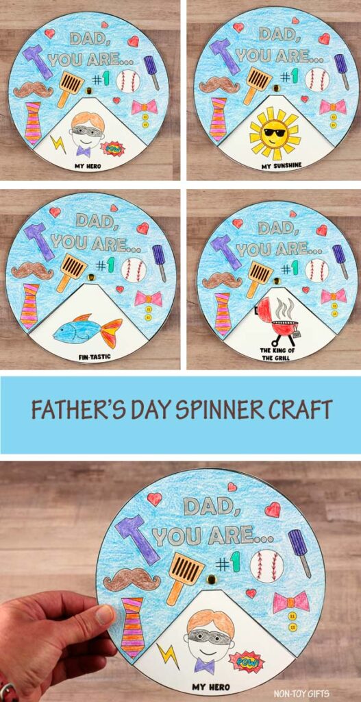 Father's Day Spinner Craft For Kids - Non-Toy Gifts