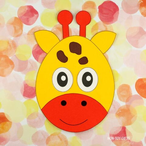 Paper Giraffe Craft For Kids - Non-Toy Gifts