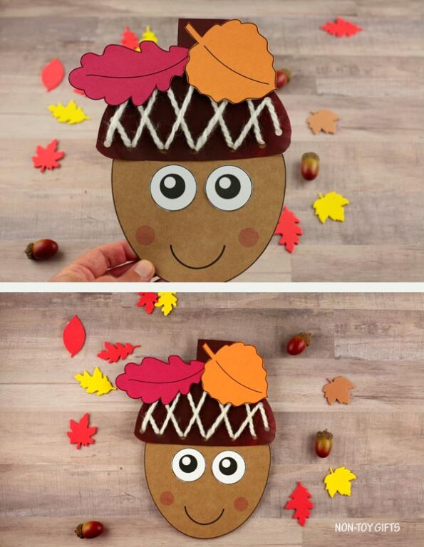Paper Plate Acorn Craft - Fall Craft For Kids - Non-Toy Gifts