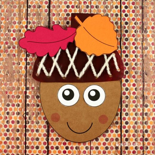 Paper Plate Acorn Craft - Fall Craft For Kids - Non-Toy Gifts