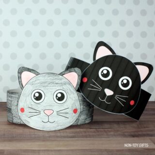 Black Cat Paper Hat for Halloween - Non-Toy Gifts