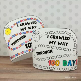 100 Days of School Headband Crowns with Templates - Non-Toy Gifts